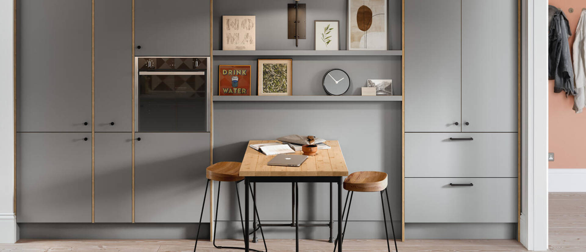 Dust Grey Matt | Multiplex Edging | Matt Grey Kitchen Units